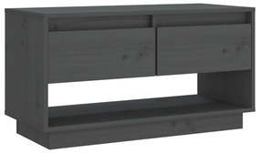 813841 vidaXL TV skříňka šedá 74 x 34 x 40 cm masivní borové dřevo
