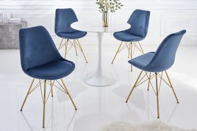 Židle Scandinavia - modrý samet