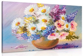Obraz olejomalba letních květů - 120x80