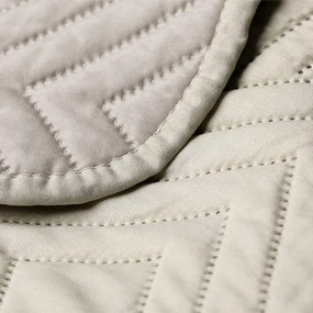 Krémový prošívaný přehoz z mikrovlákna 240x260 cm Softa – Restilo