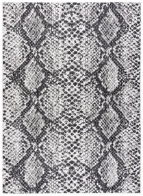 Dywany Łuszczów Kusový koberec Sion Sisal Snake`s skin 22162 ecru/black – na ven i na doma Rozměry koberců: 140x190