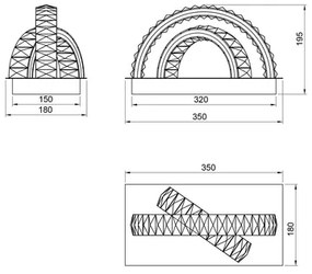 Zlaté stropní svítidlo TULA se 2 kruhy a dálkovým ovládáním