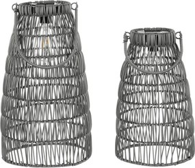 Set dvou solárních lucern šedý PLA102 GREY (2 ks)