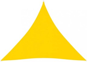 Stínící plachta trojúhelníková 4x4x4 m oxfordská látka Dekorhome Žlutá