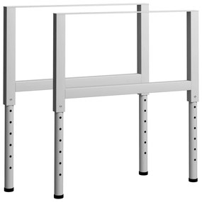 Nastavitelné rámy pracovního stolu 2 ks kov 85 x (69–95,5) cm 147934