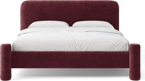 Hnědá čalouněná dvoulůžková postel s roštem 160x200 cm Vera – Micadoni