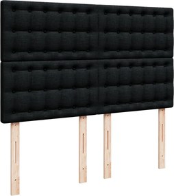 Box spring postel s matrací černá 140x200 cm textil 3292827