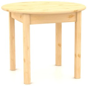 Jídelní stůl S152 Olda, průměr 80 cm, masiv borovice
