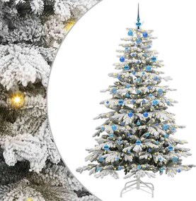 Umělý Skládací Vánoční Strom Bílá 210 cm PE a PVC 3395656