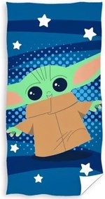 Carbotex osuška Star Wars Baby Yoda a Hvězdičky 70x140 cm