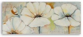 Obraz na plátně Malování květin pastelem - 120x40 cm