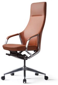 Office Pro Kancelářské otočné křeslo HONOR OF - kůže, koženka, hnědá