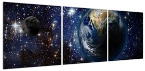 Vesmírný obraz planet (120x40 cm)