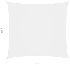 Stínící plachta oxfordská látka čtvercová 7 x 7 m bílá,  135253