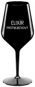ELIXÍR PROTIBLBEČKOVÝ - černá nerozbitná sklenice na víno 470 ml