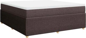 Box spring postel s matrací tmavě hnědá 180x200 cm textil 3285591
