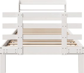 Rám postele s čelem bez matrace bílý 90x190 cm 3306840