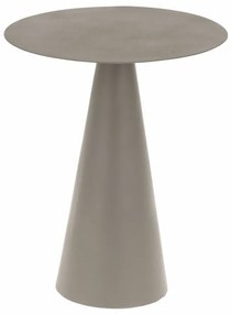 OnaDnes -20% Zelenošedý kovový kulatý odkládací stolek Kave Home Shirel 38 cm