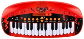 Dětské pianko ROCK STAR na baterie se zvukem se světlem, 54x24x8cm