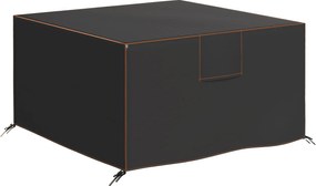 Kryt na zahradní nábytek Outsunny – mrazuvzdorný, voděodolný, proti UV, 420D Oxford, větruodolný, čtvercový 125 × 125 × 74 cm (černý) | Aosom