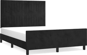 Rám postele bez matrace černý 140 x 190 cm samet 3125875