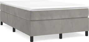 Rám postele s boxspringem světle šedá 120 x 200 cm samet 3121108