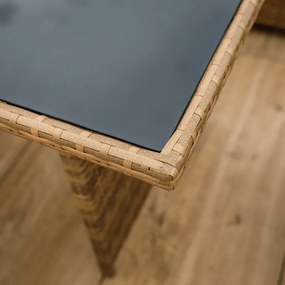 Zahradní ratanový set, šedohnědá/světle hnědá, SAGIR