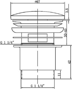Sapho CV1007 umyvadlová výpusť 5/4" click-clack chrom Koupelny Bernold
