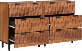 Servírovací skříň 2 ks 60 x 33 x 75 cm Masivní mangové dřevo 3310034