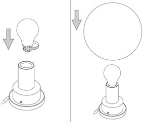Ideal Lux - Náhradní sklo univerzální MAPA E27 pr. 20 cm bílá