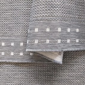 Jednobarevný šedý koberec s geometrickým vzorem Šířka: 200 cm | Délka: 290 cm
