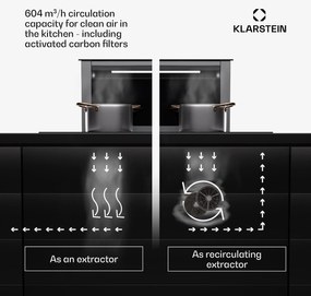 Klarstein Royal Flush Eco Slim 60, digestoř, 60 cm, 650 m³/h, A+