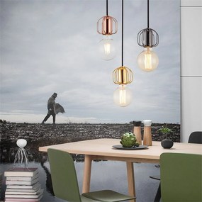 Toolight - Stropní lampa závěsná 1xE27 APP591-1CP, černá, OSW-09887