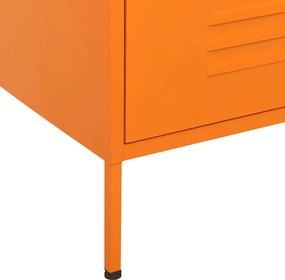 Komoda se zásuvkami oranžová 80 x 35 x 101,5 cm ocel 336201
