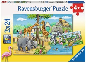 Ravensburger puzzle vítejte v zoo 2x24 dílků