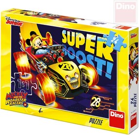 DINO Puzzle 24 dílků Mickey Mouse na závodě 26x18cm skládačka v krabici dn351608
