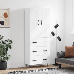 Skříň highboard bílá 69,5 x 34 x 180 cm kompozitní dřevo