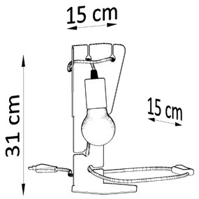 ARBY Stolní lampa, černá SL.0880 - Sollux