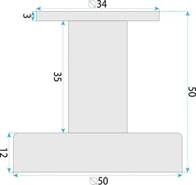 Rea Modern, 1-háček na ručník, 6606A, měděná matná, REA-98007