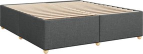 Box spring postel s matrací tmavě šedá 200x200 cm textil 3285402