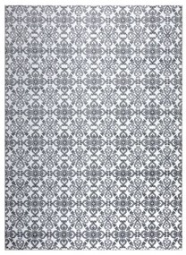 koberec ARGENT W4949 květiny bílá / šedá velikost 160x220 cm | krásné koberce cz