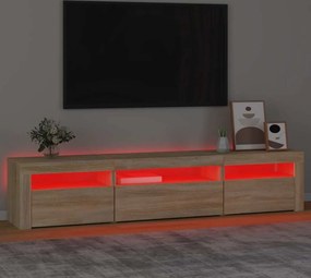 vidaXL TV skříňka s LED osvětlením 195x35x40 cm [3152740] Barva: šedá sonoma