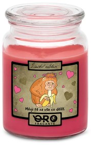 Svíčka Miluji tě za to – opice (Vůně svíčky: Višně v čokoládě)