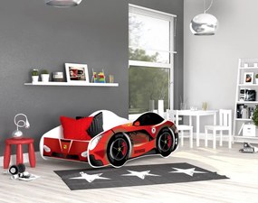 Dětská postel auto JACK 140x70 cm - červená (14)