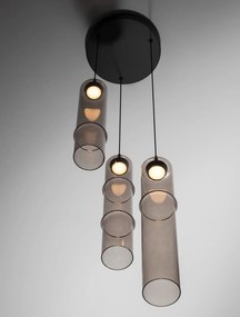 Designový lustr Sano 3 Smoky
