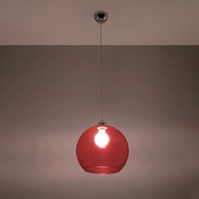 Sollux Lighting Závěsná lampa BALL červená