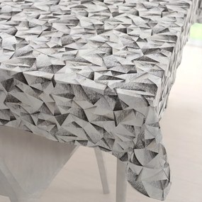 Biante Dekorační obdélníkový ubrus Porto PRT-008 Šedo-béžové krystaly 100x140 cm