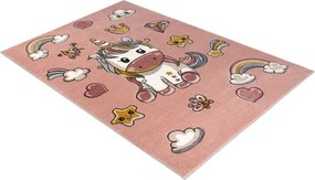 Koberec KIDDO 6110 světle růžový / bílý