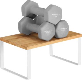 Sada bambusových organizérů CEZAR, 2ks, hnědá/bílá SongmicsHome