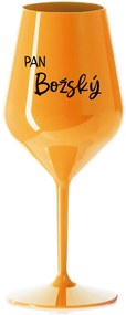 PAN BOŽSKÝ  - oranžová nerozbitná sklenice na víno 470 ml
